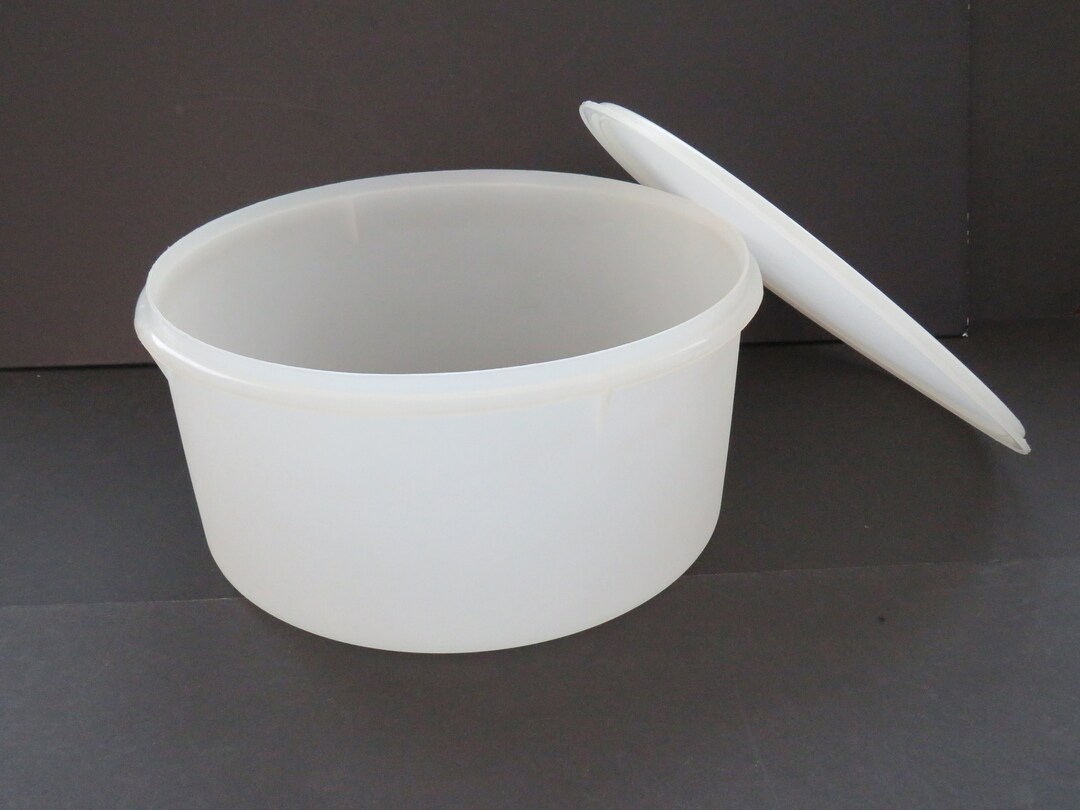 1960s Large Round Tupperware Carry All Container With Snap on Lid Deep ...