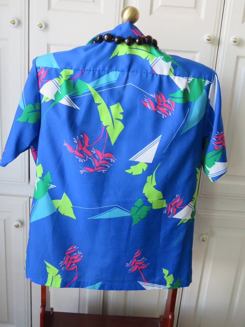 1970s Hawaiian Aloha Shirt By Hilo Hattie Size Medium Etsy