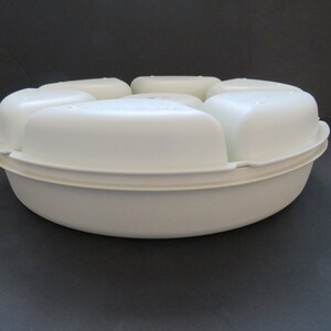 1970s Tupperware 2 Pc Serving Center Container - 6 Divided Compartment ...