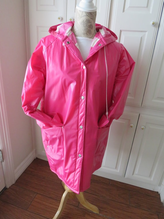 Vintage Vinyl Raincoat For Women