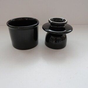 Vintage French Butter Crock Keeper Black White Kitchen Decor - Etsy