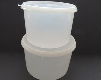 1950s Tupperware Canisters Set of THREE Sheer Clear White Nesting ...