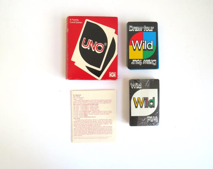 1979 UNO Card Game by International Games - Complete Boxed Set With ...