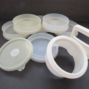 1960 TUPPERWARE Hamburger Keepers Set of 6 Keepers Lid Press - Etsy
