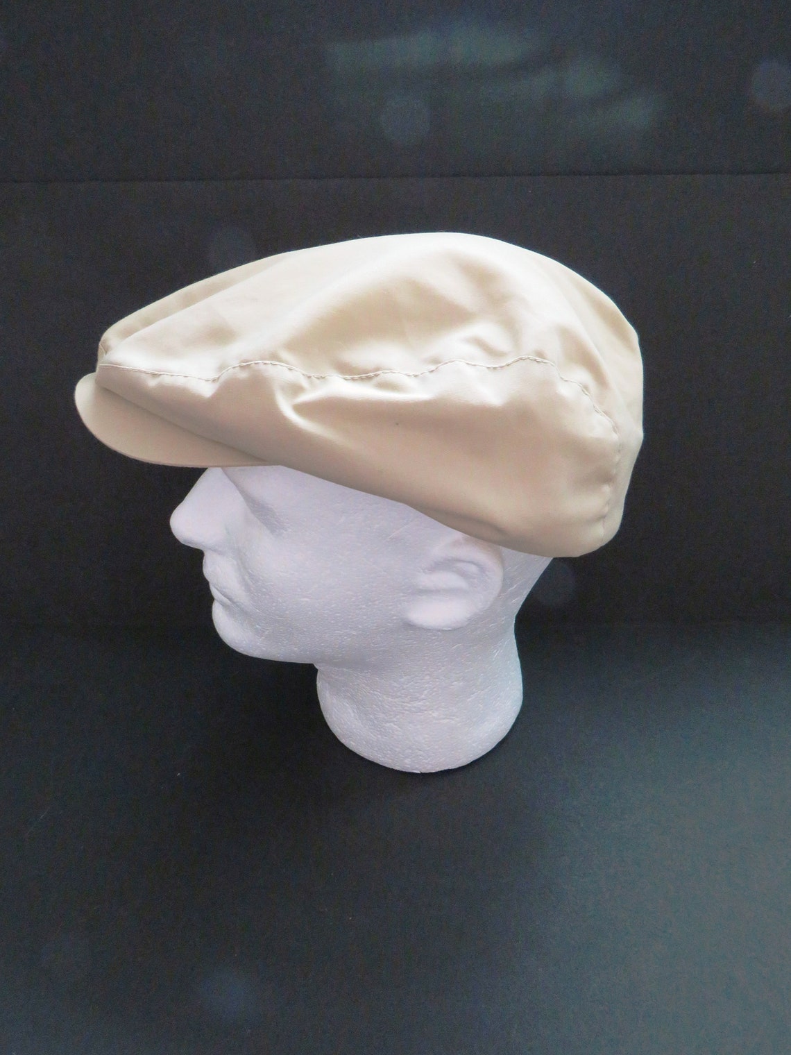 Vintage Khaki Tan Cap Hat by BASIX Size Large Hipster - Etsy