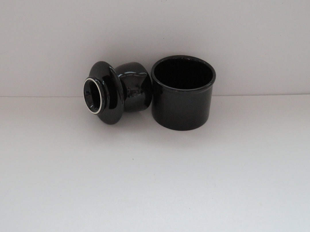 Vintage French Butter Crock Keeper Black White Kitchen Decor - Etsy