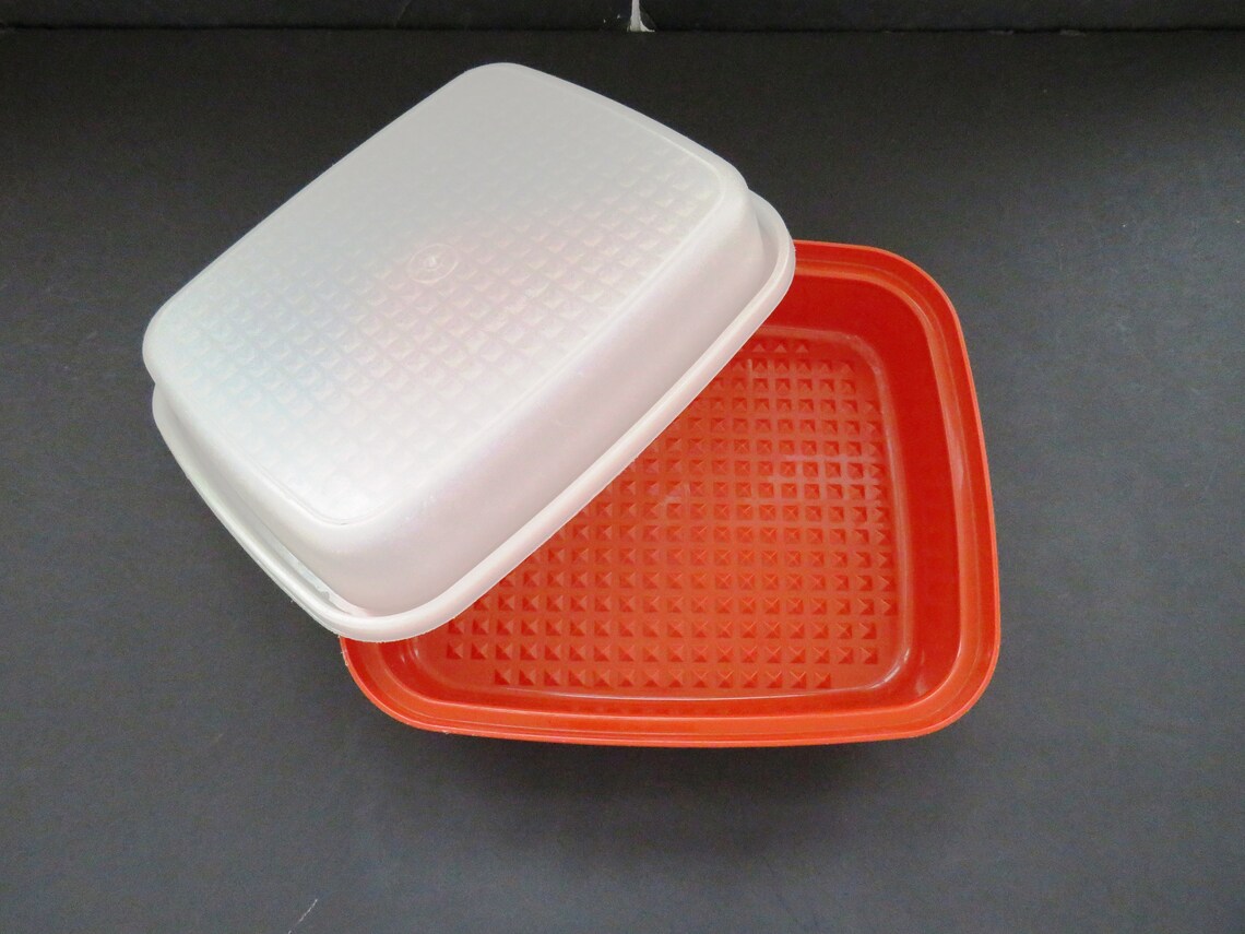 Tupperware Large Season Serve Marinade Container Orange | Etsy