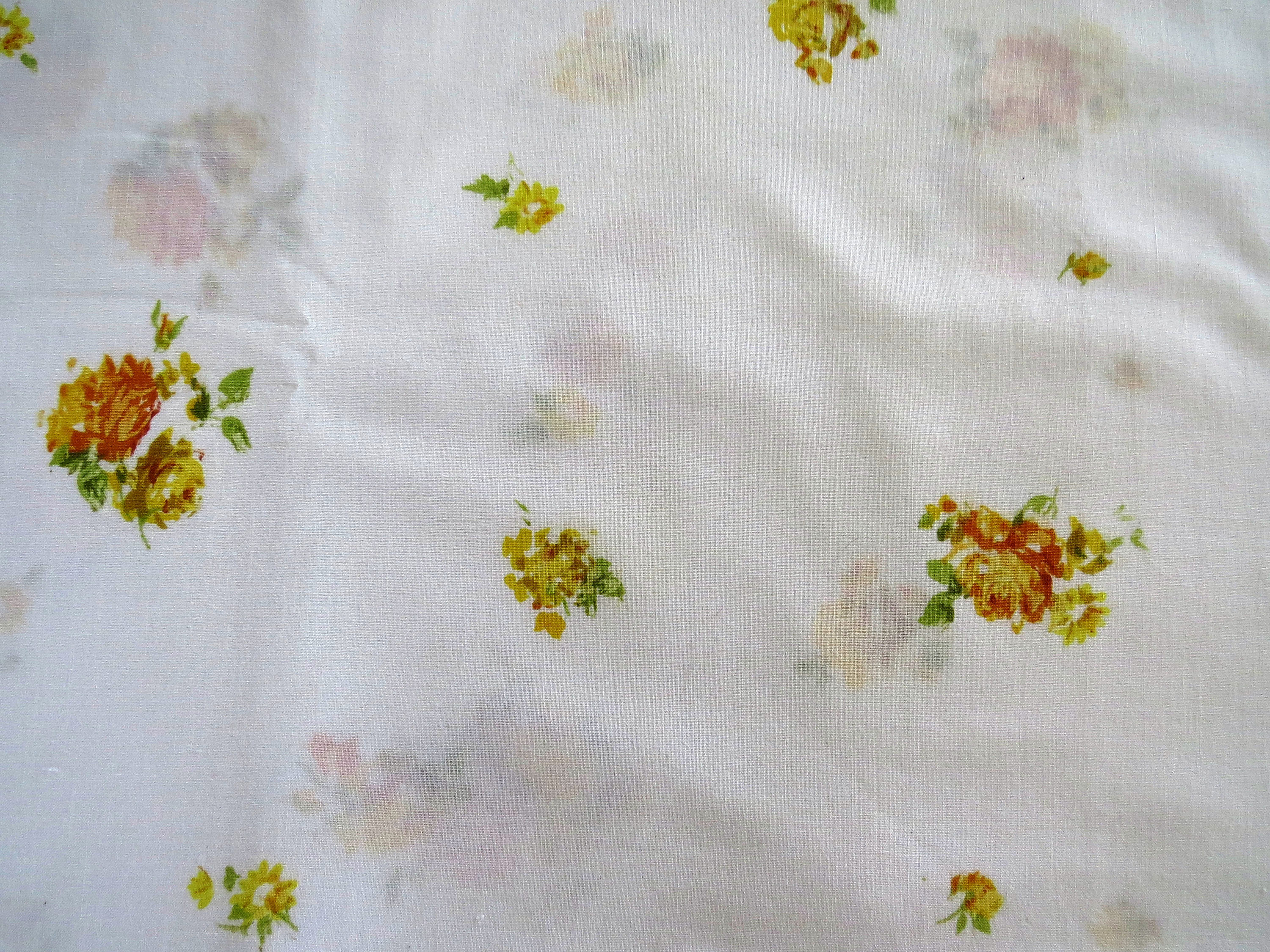 1980s Yellow Roses Full Flat Sheet by Fashion Manor Yellow - Etsy
