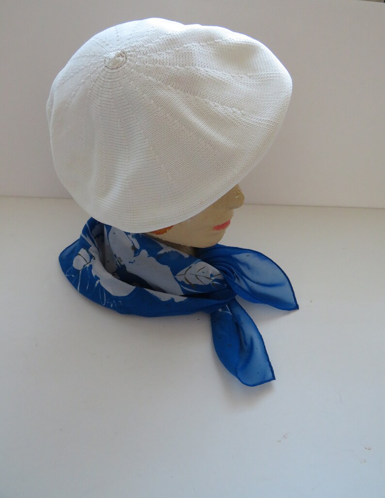 1980s White French Beret Cap Size Large Tropic Cap Unisex - Etsy