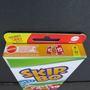 SKIP BO Card Game by Mattel Games - New Complete Boxed Set ...