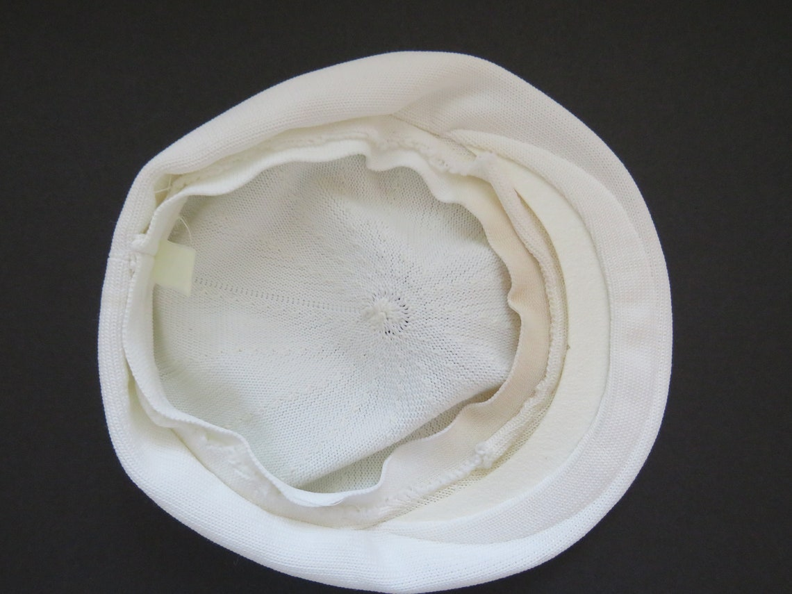 1980s White French Beret Cap Size Large Tropic Cap Unisex - Etsy