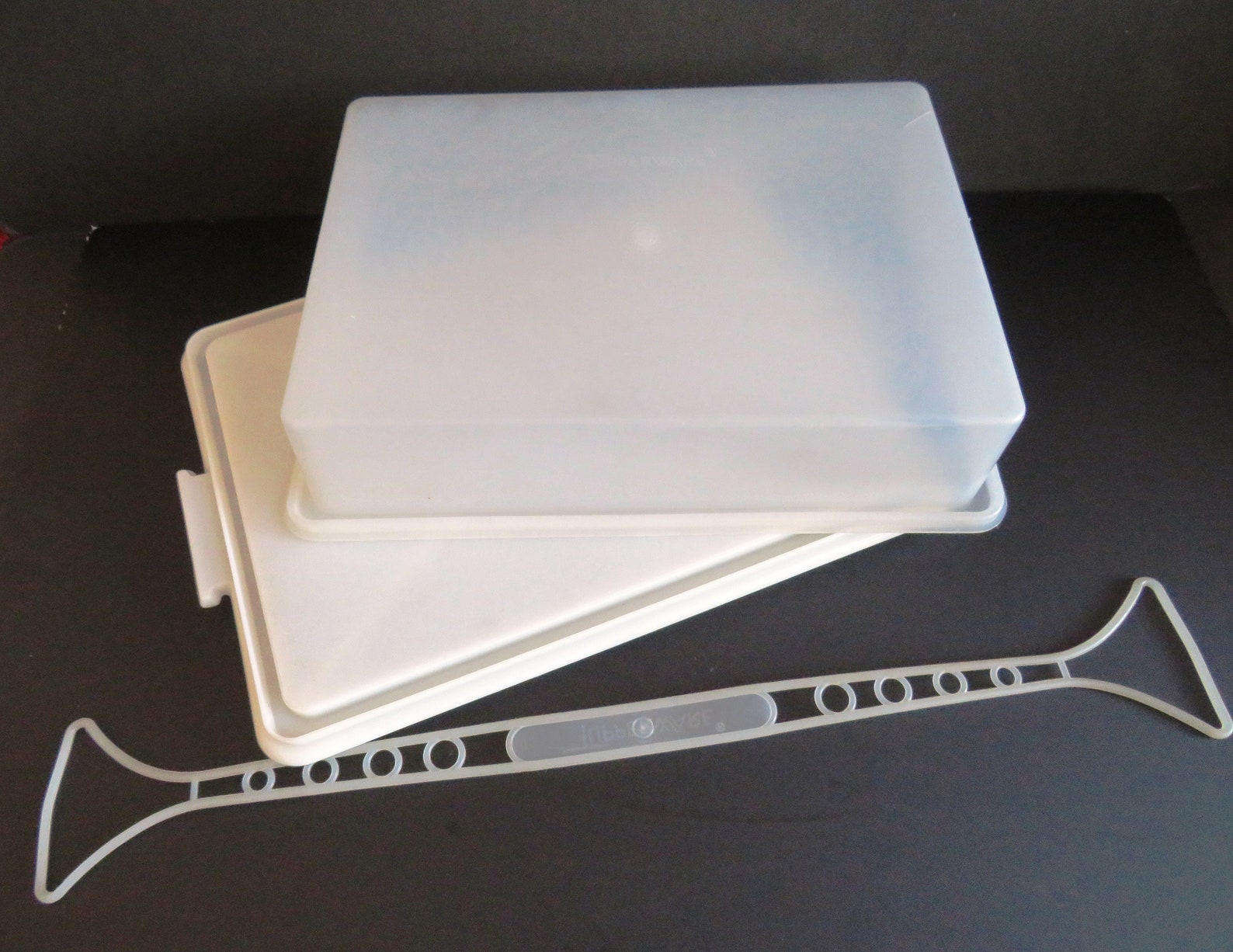 1980s Tupperware Sheet Cake Cupcake Taker 3 Pc Rectangle - Etsy