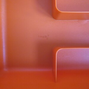 1980 Tupperware Hobby Organizer - Orange Divided Plastic Container Lid ...