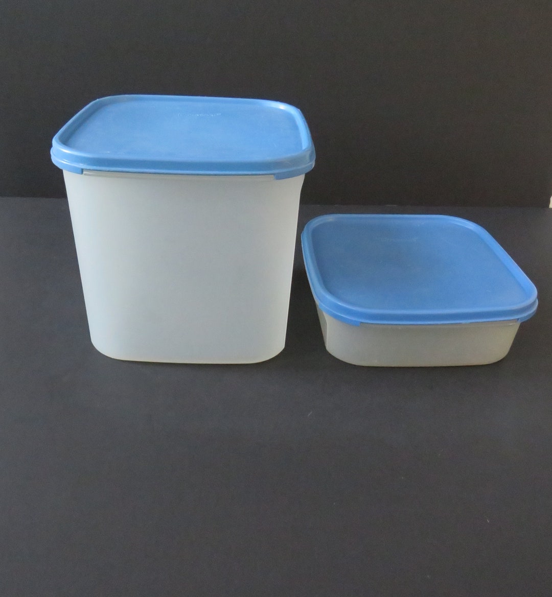1980s Tupperware Square Modular Mates With Blue Lids Set of - Etsy