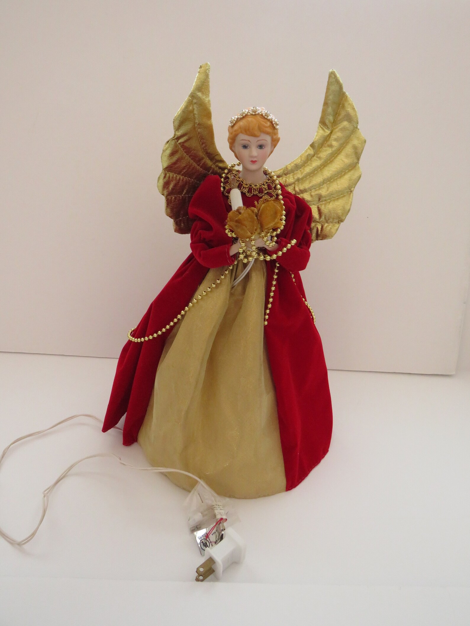 Vintage Victorian Lighted ANGEL Christmas Tree Topper by - Etsy