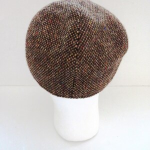 Vintage Wool Brown Tweed Cap by Hanna Hats Ireland - Size Large ...