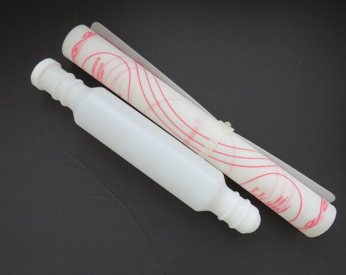 1960s Tupperware Fill N Chill Rolling Pin and Pastry Mat - Sheer White ...