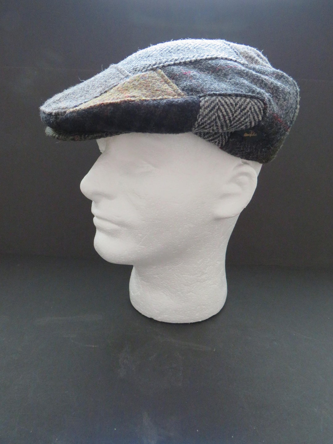 1970s Vintage Trinity Flat Cap by Mucros Tweed Patchwork Country Hat ...
