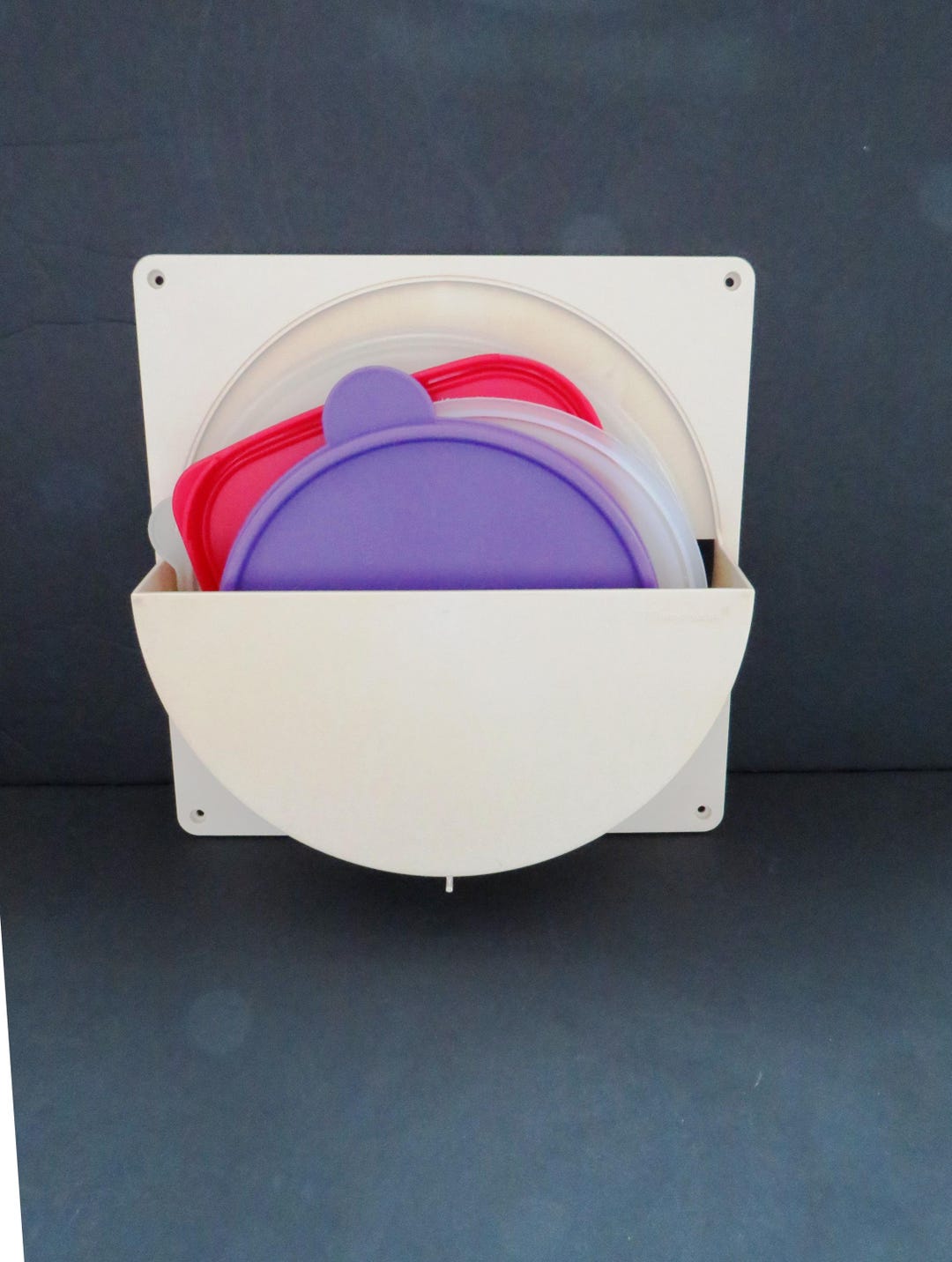 Vintage Tupperware Lid Holder Storage - Large Seal Keeper Organizer ...