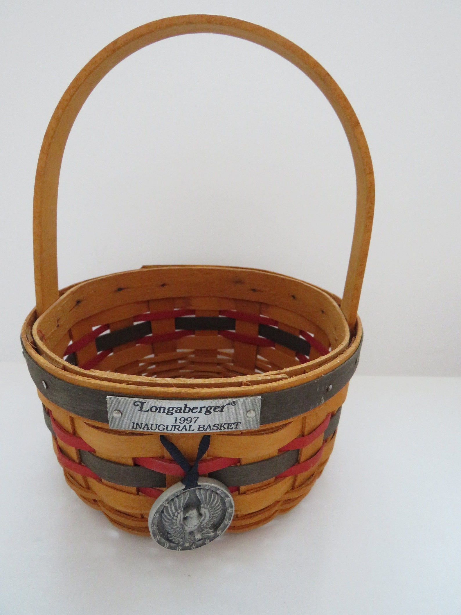 1997 Longaberger Inaugural Basket Patriotic Fabric Liner | Etsy