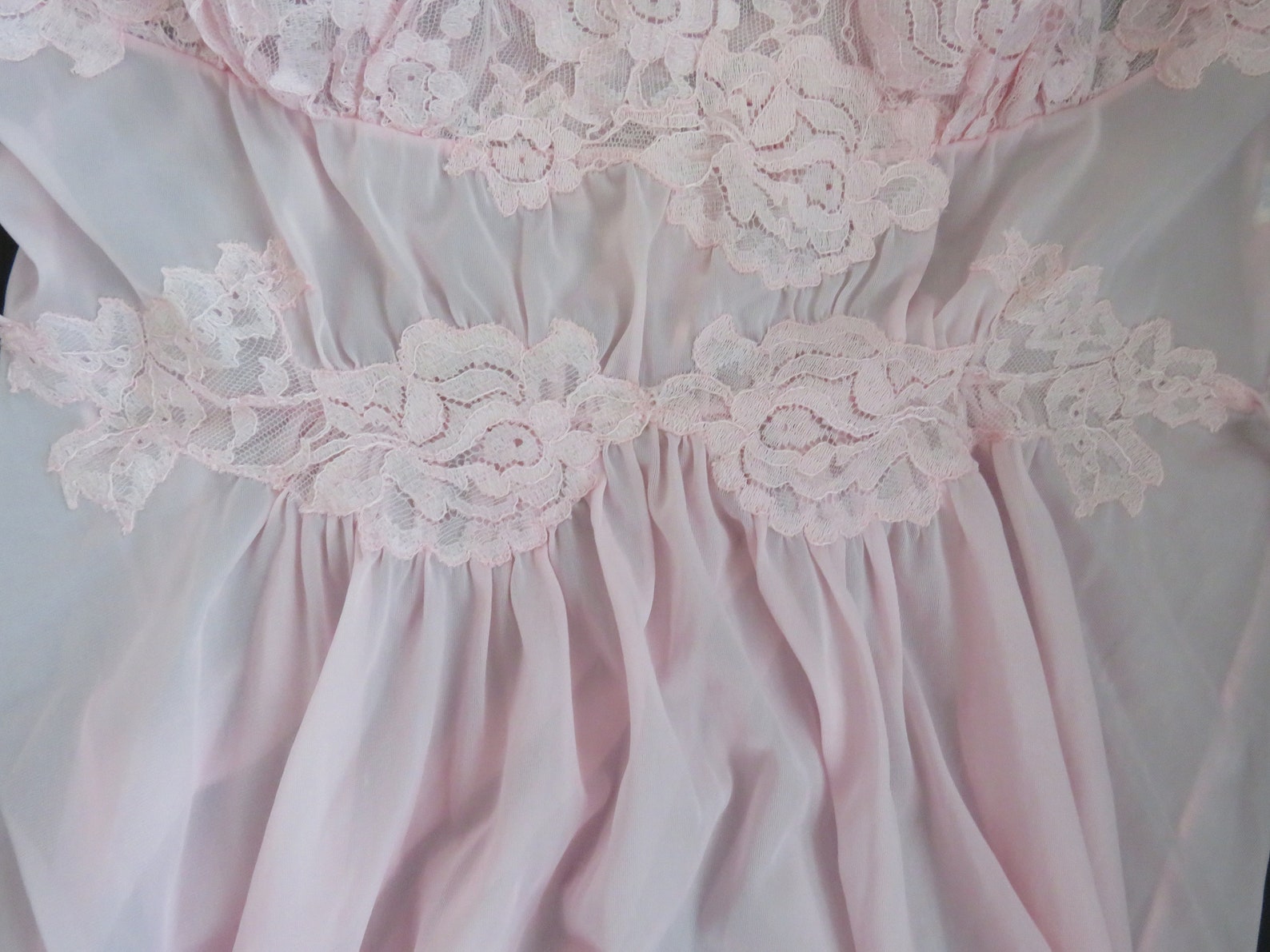 1950s Long Sheer Light Pink Nightgown by Vanity Fair Size 34 - Etsy