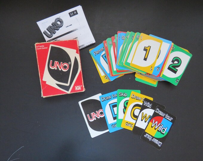 1979 UNO Card Game by International Games - Complete Boxed Set With ...