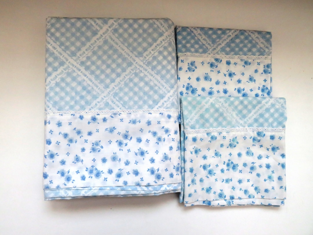 1980s Twin 3 Piece Sheet Set by Springmaid Twin Flat 2 Standard ...