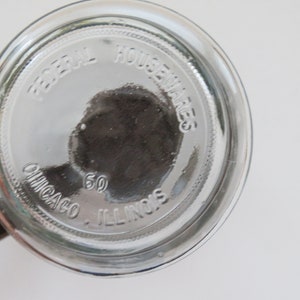 1950s Federal Glass Syrup Pitcher - Plastic Brown Lid - Syrup Sugar ...