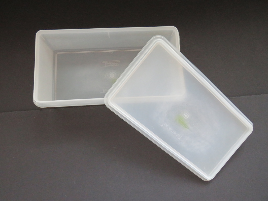 Vintage Tupperware Cracker Keeper 2 Piece White Clear Kracker Keeper ...