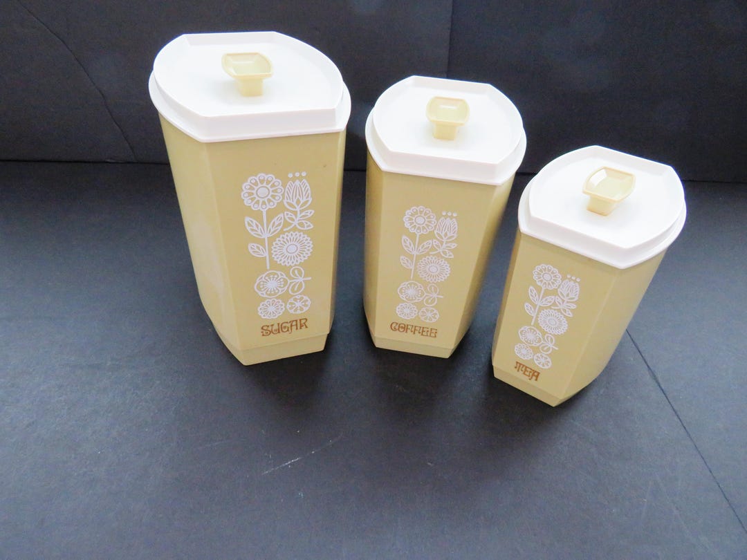 Vintage Lustro Ware 3 Piece Canister Set With Lids - Mid Century Modern ...
