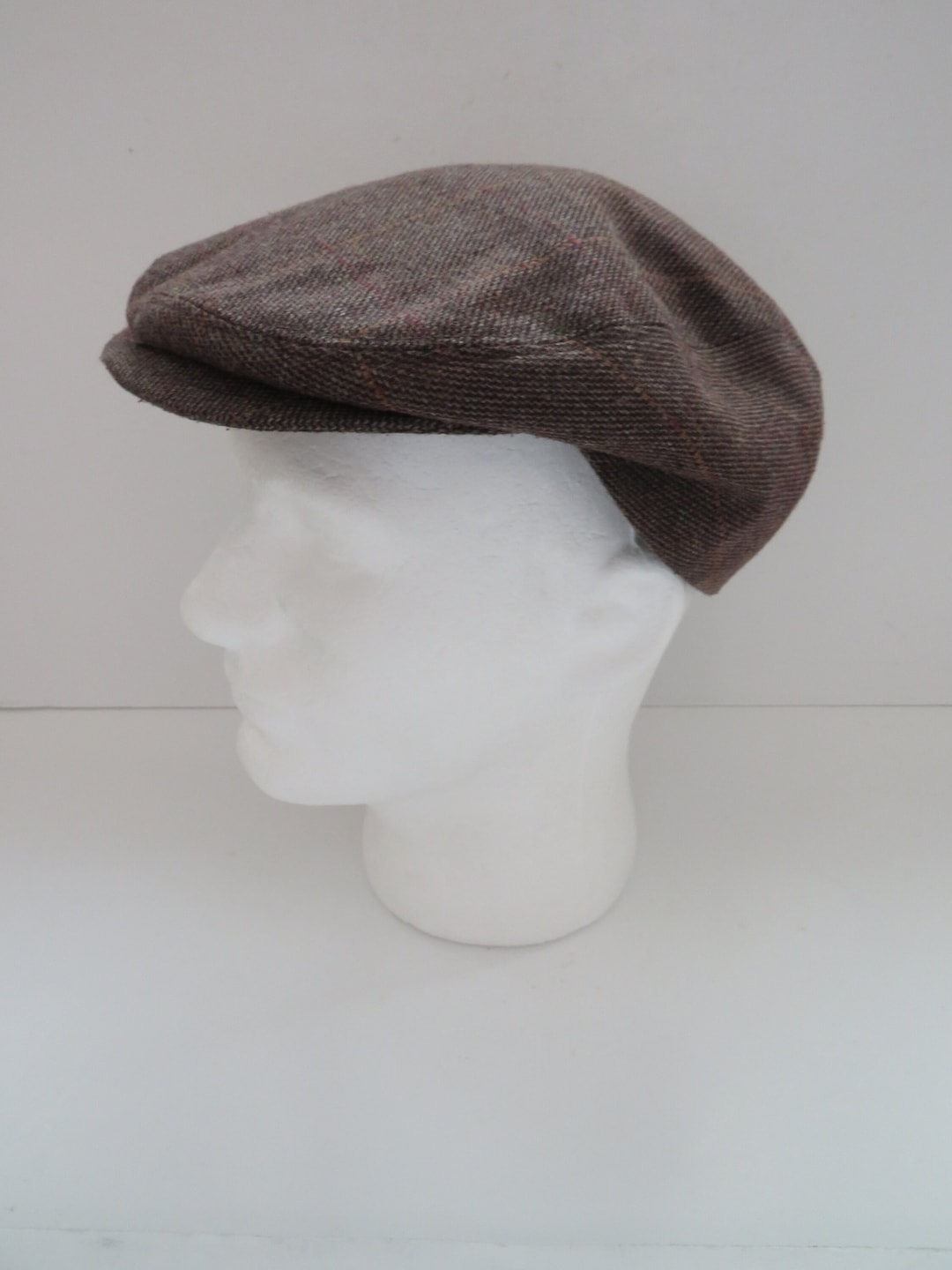 Vintage Brown Tweed Cap by Seifter Associates by Framar Size 7 5/8 XL ...
