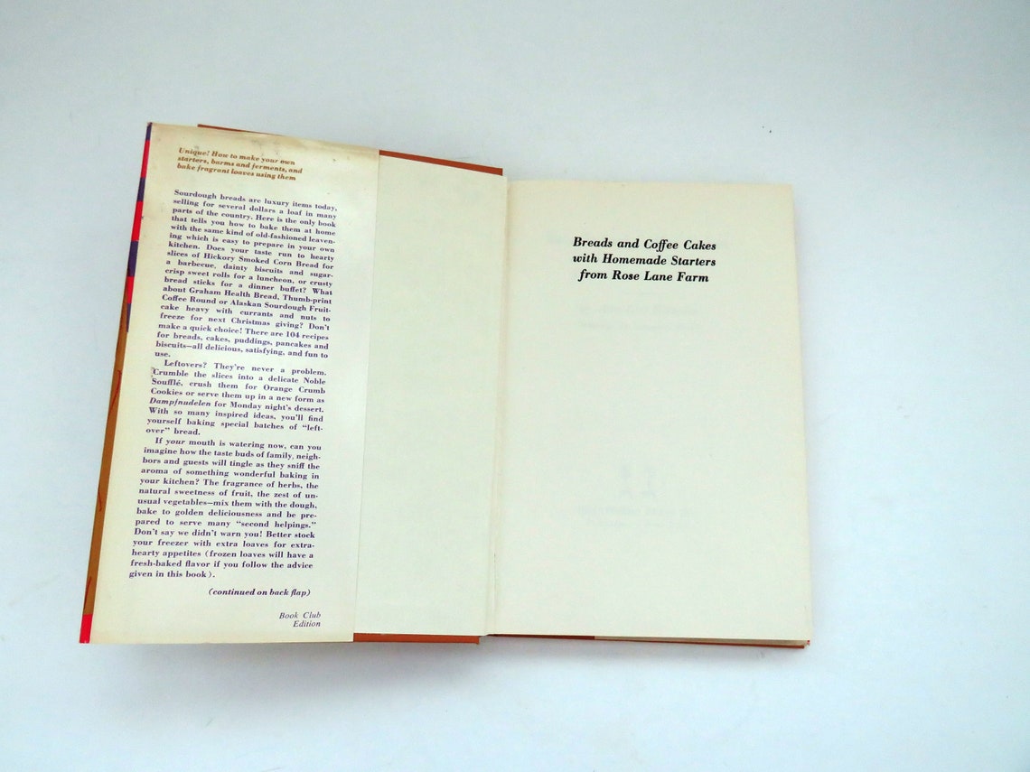 Breads and Coffee Cakes With Homemade Starters Cookbook by Ada - Etsy