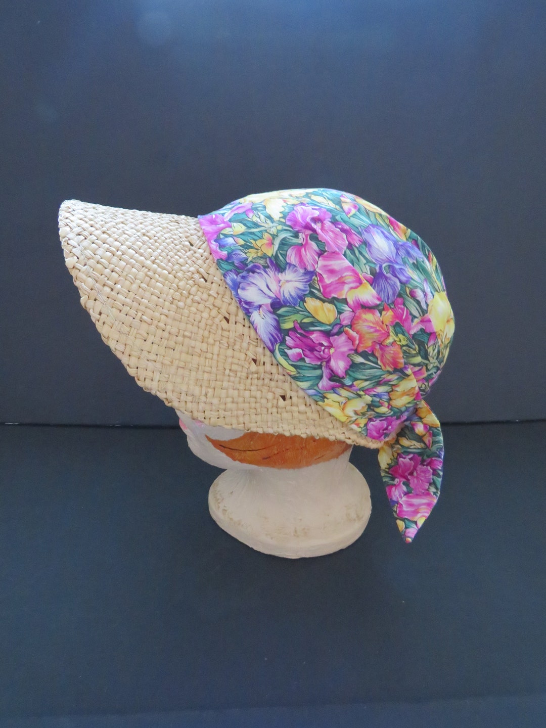 Straw Brim Sun Golf Walking Hat Cap by Betmar - Mod Stylish Face Framer ...