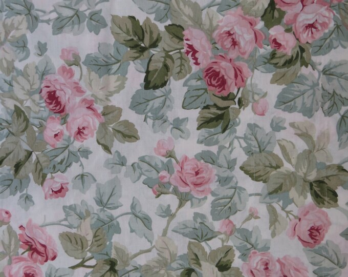 Laura Ashley Valance Cottage Rose Green Pink Cabbage Roses - Etsy