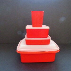 1970s Vintage Tupperware Pak N Carry Lunchbox Set 7 Piece - Etsy