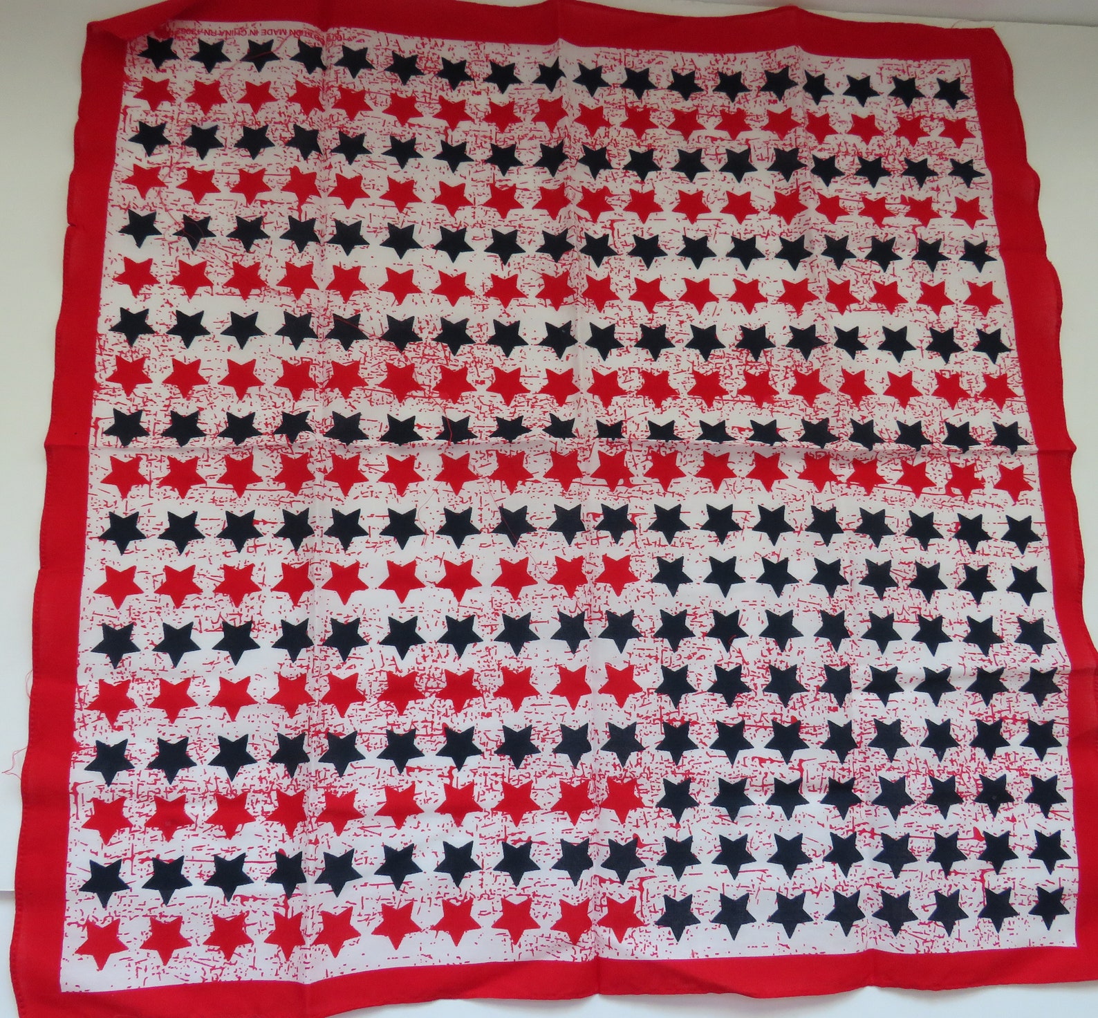 Cotton Stars Theme Scarf Bandana Red White Blue Stars Head - Etsy