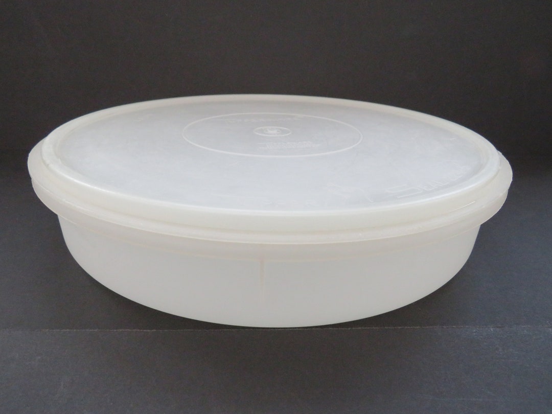 Tupperware Round Pastry Taker White Clear Cookies Pie - Etsy
