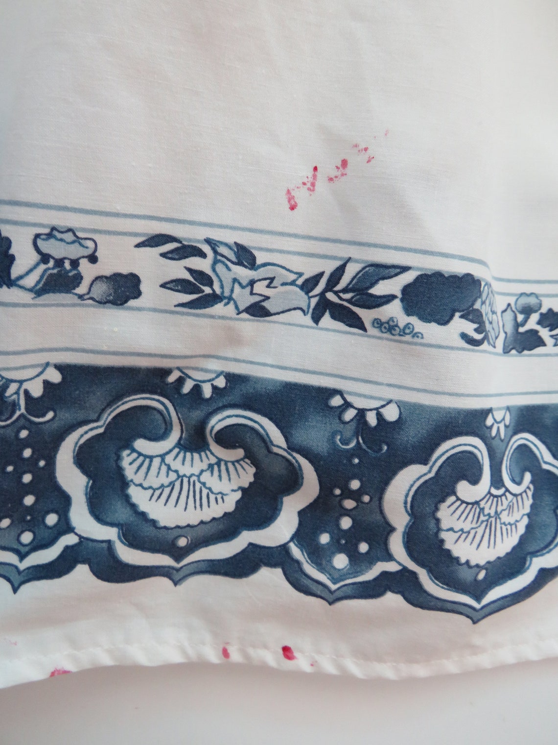 Ralph Lauren TWIN Dust Ruffle Jonquil Border on Solid White - Etsy