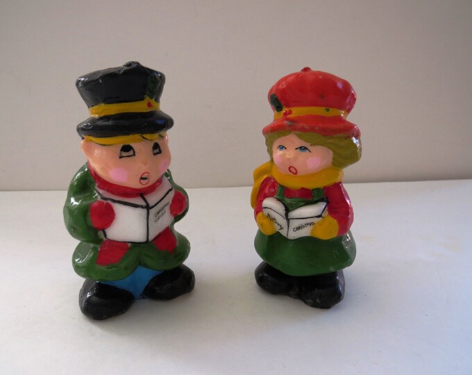 1980s Wax Christmas Carolers Candles Figurines - Set of 2 - Dickens ...