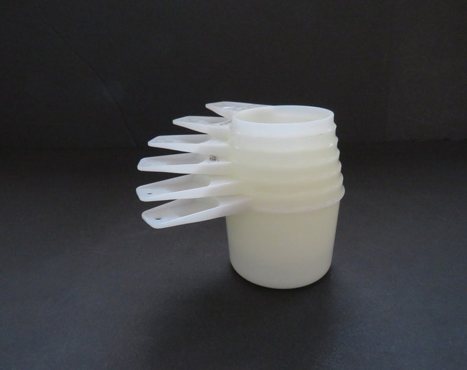 1970s Tupperware Measuring Cups - Complete Set of 6 - Sheer White Retro ...