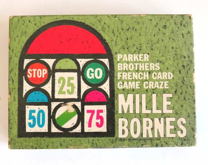 1962 Vintage Mille Bornes French Card Game by Parker Brothers French ...