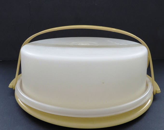 Tupperware Pie Cake Taker Yellow Gold Pie Cake Holder Lid - Etsy