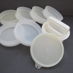 1960 TUPPERWARE Hamburger Keepers Set of 6 Keepers Lid Press - Etsy