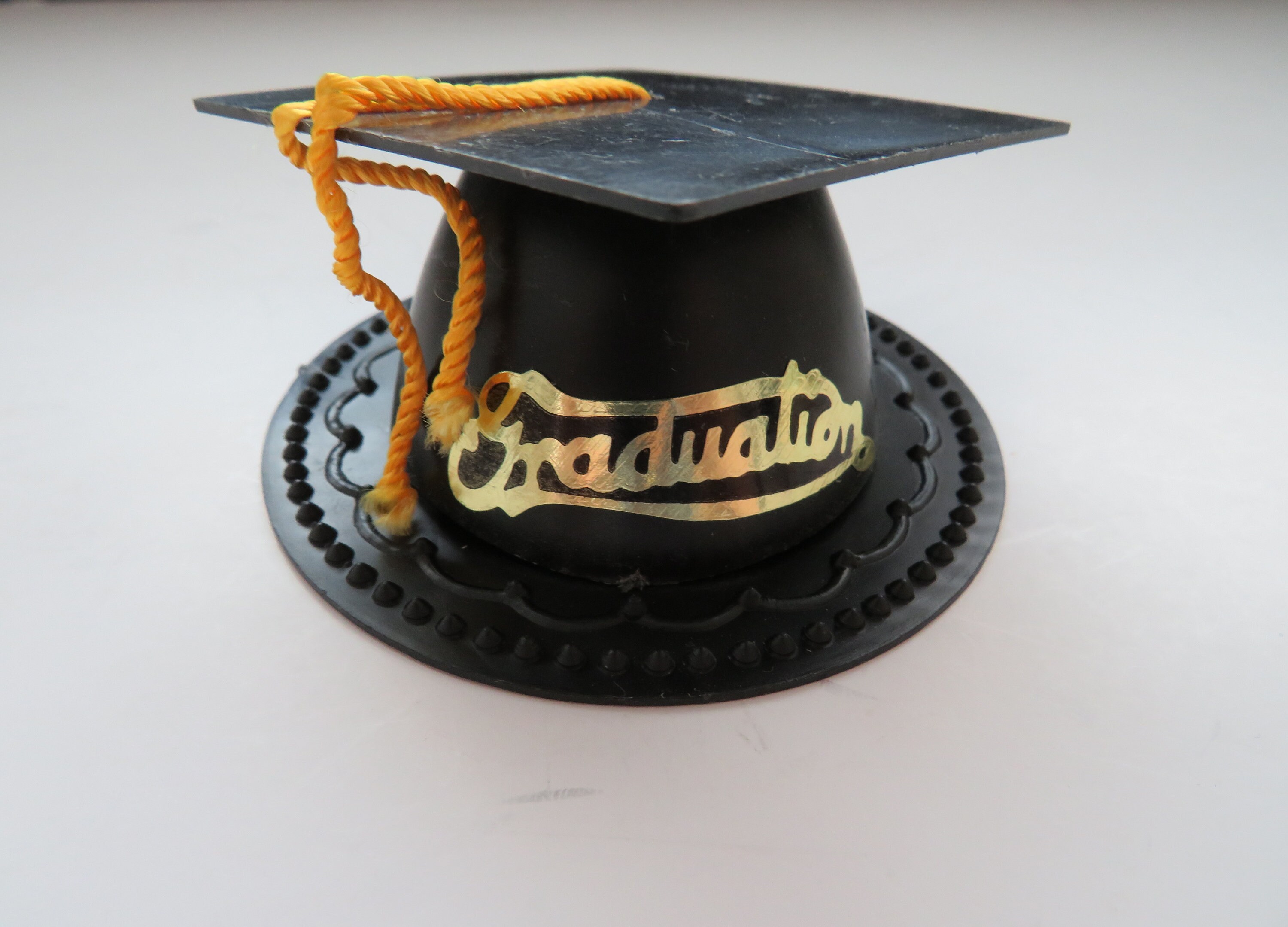 Graduation Cap Cake Cupcake Topper Black Mortarboard Gold | Etsy