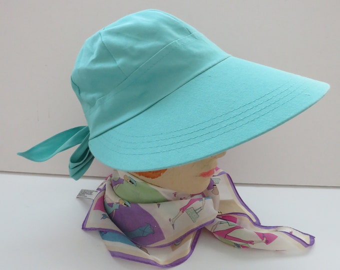 Mod Stylish Face Framer Hat by Betmar - Turquoise Aqua Wide Brim Sun ...