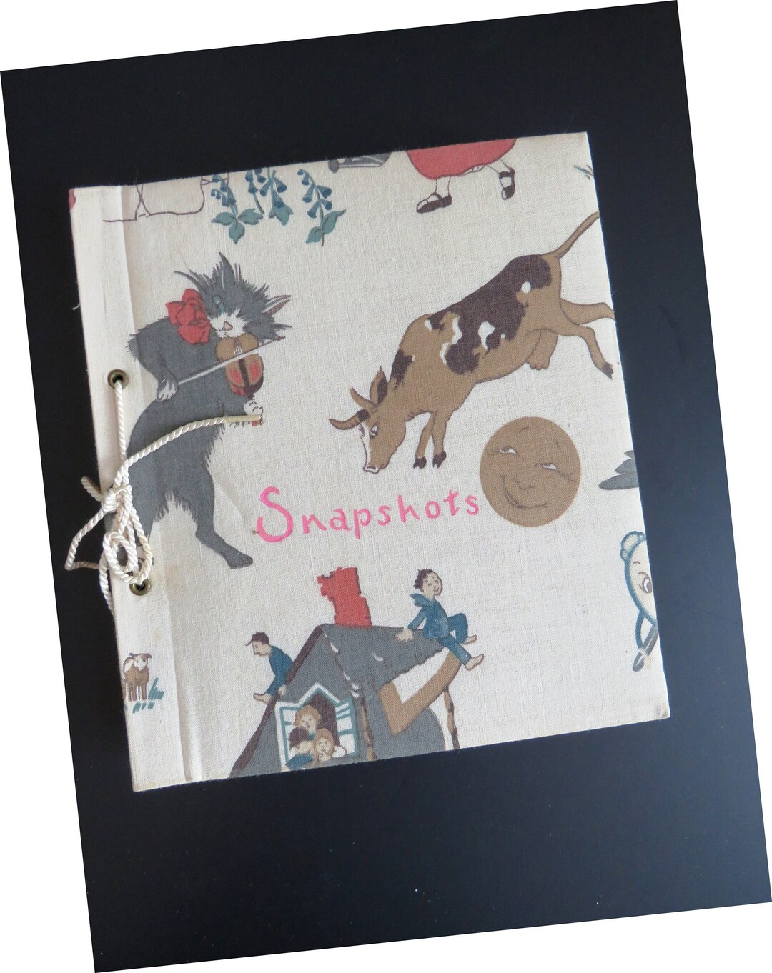 1950s Vintage Snapshots Scrapbook - off White Fabric Scrap Book ...