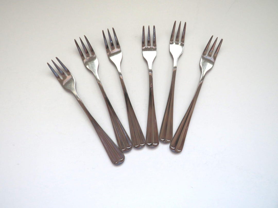 Vintage Cocktail Seafood Forks by International Silver - Set of 6 Small ...