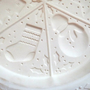 1993 Round Christmas Shortbread Cookie Mold by Hartstone - Etsy