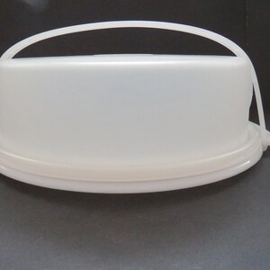 Tupperware PIE Cake Carrier 3 Pc White Pie Cake Pastry Taker Holder ...
