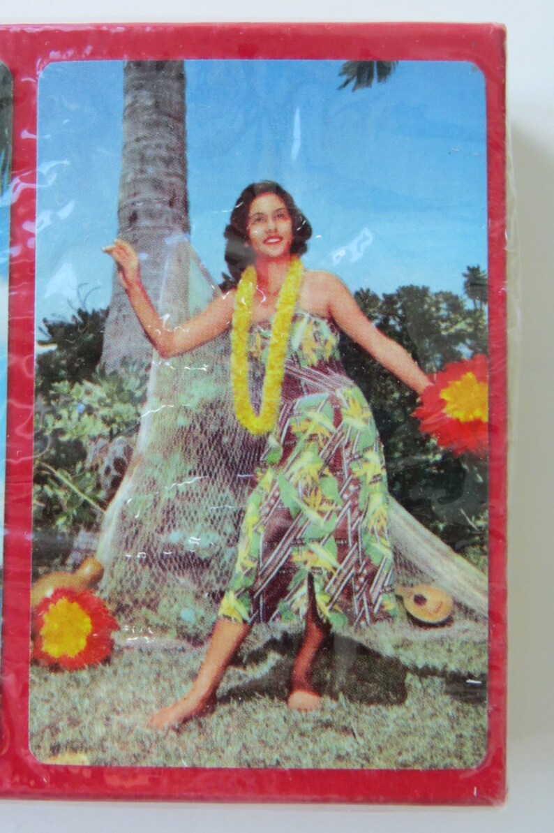 1970s Hawaii State Souvenir Playing Cards Hula Girl Diamond | Etsy